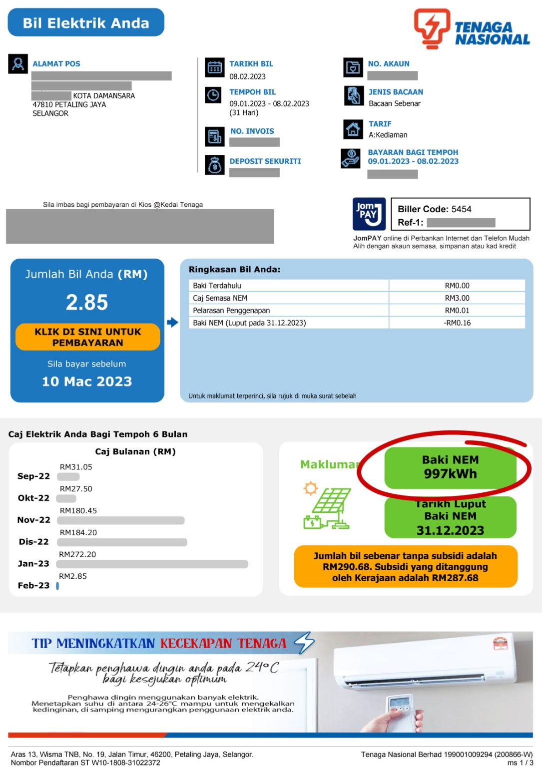Your Guide to Understanding your Monthly TNB Bill (Before vs After ...